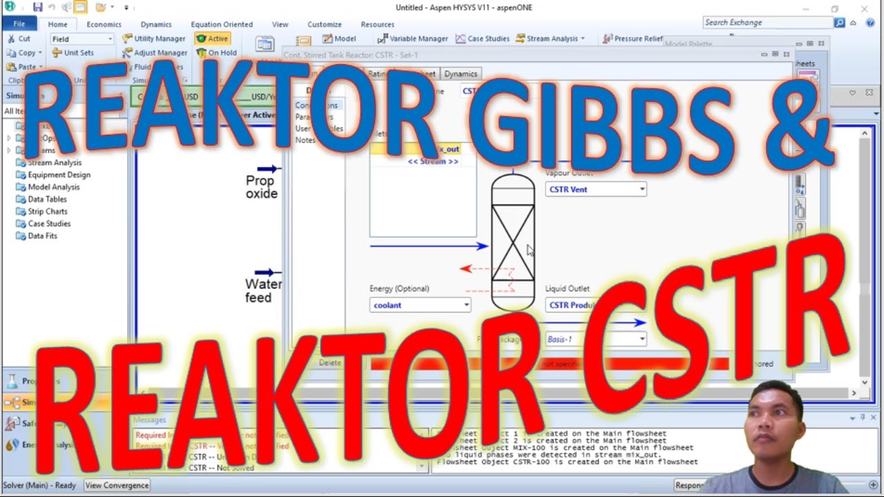 #06. Tutorial Aspen Hysys - Reaktor Gibbs, Reaktor CSTR - YouTube