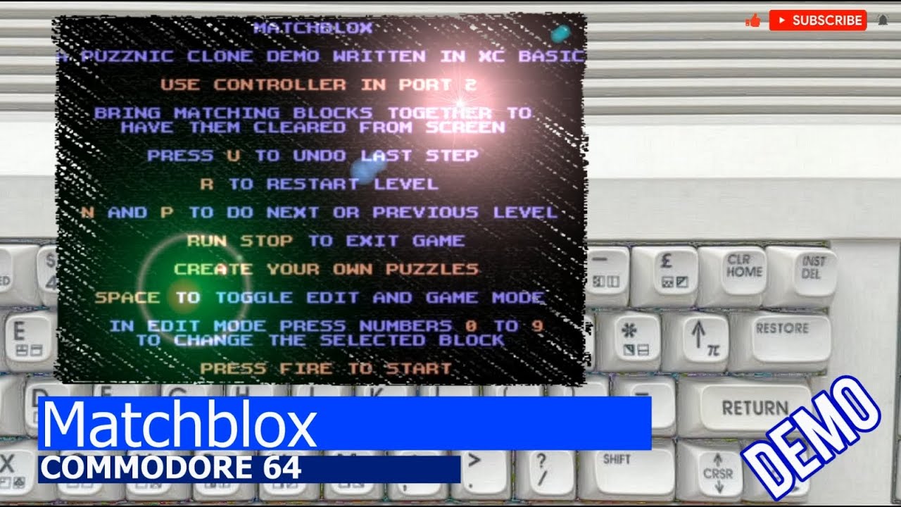 Commodore 64 -=Matchblox=- demo - YouTube