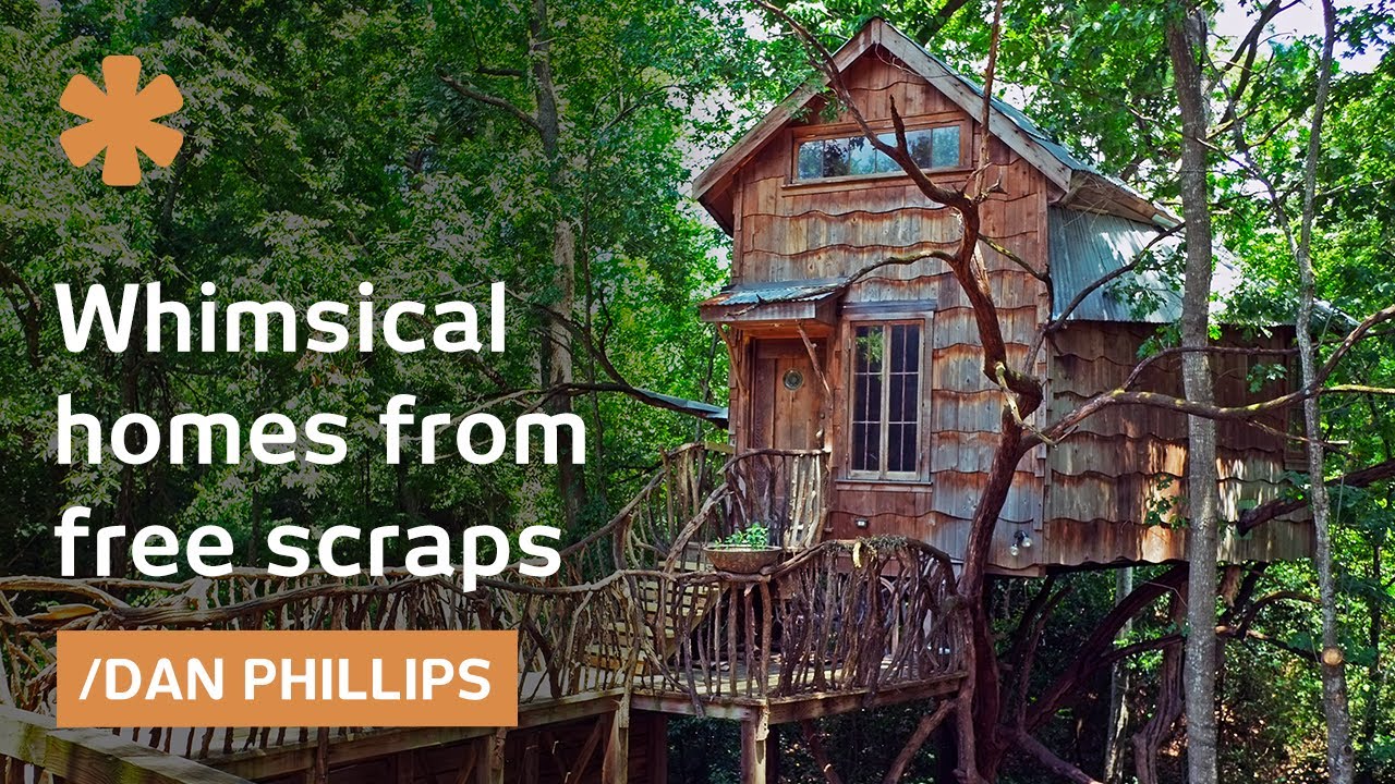 Dan Phillips turns backyard scraps into whimsical Texan houses - YouTube