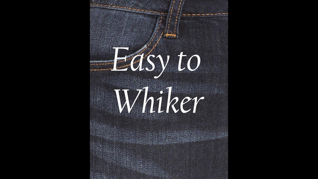 How to easy Denim jeans whisker - YouTube