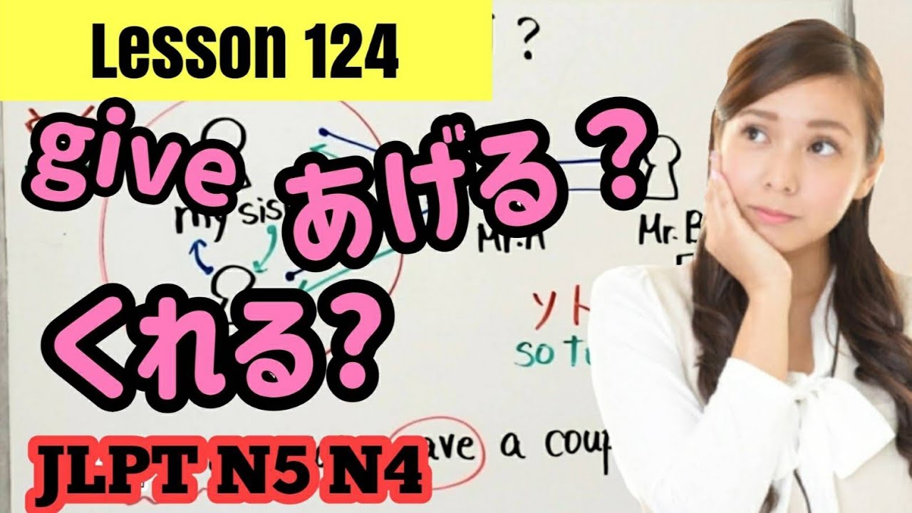【JLPT N5 N4】Lesson124: 【あげます？ or くれます？】How to use two kinds of "give ...