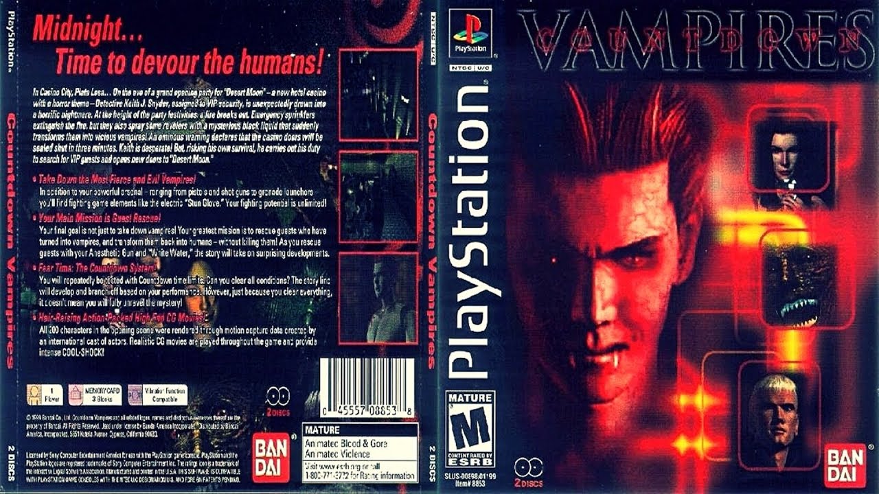 🔵 COUNTDOWN VAMPIRES ( PS1 ) 🔵 LIBERANDO STORY MODE DIFICIIIL PAKAS ...