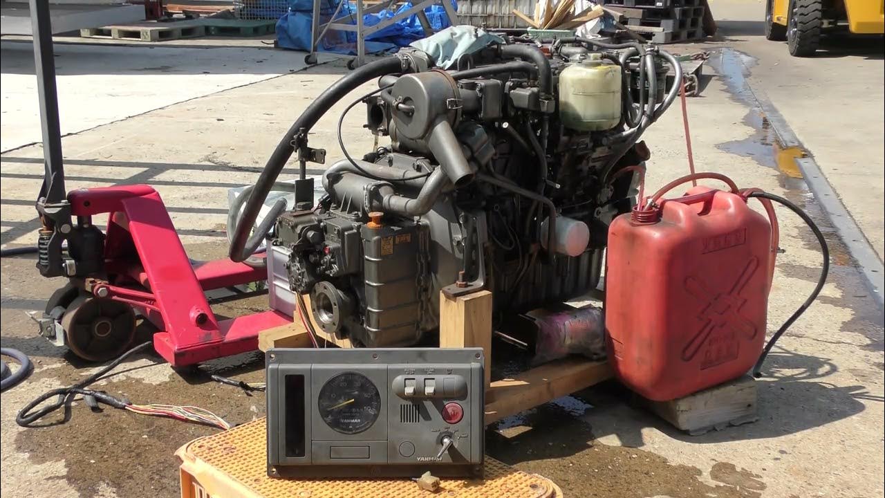 No.3352 ヤンマー 4JH3 50PS (3.5) Yanmar 【Used Marine Diesel Engine Amakusa Marina マリンエンジン】 - YouTube