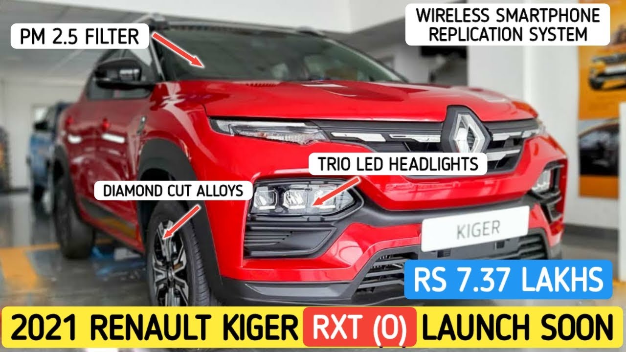 2021 RENAULT KIGER RXT (O) VARIANT LAUNCH - GETS DIAMOND CUT ALLOYS ...