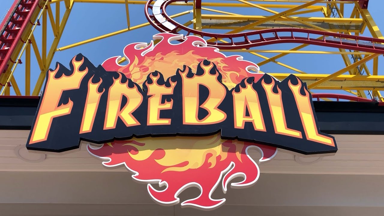 Braving the Fireball, Adventureland's new vertical roller coaster - YouTube