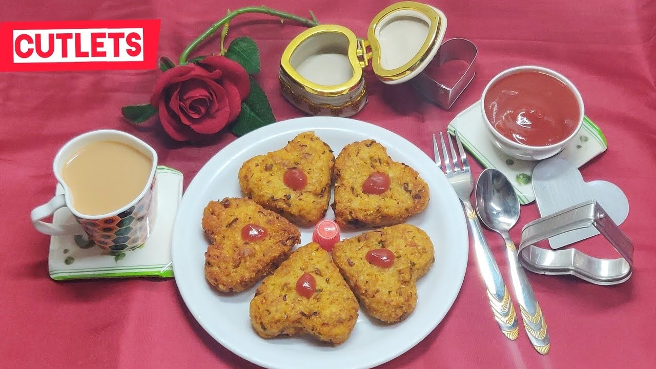 Heart Shaped Cutlets | Crispy Crunchy Mix Veg Cutlets Recipe | वेज ...