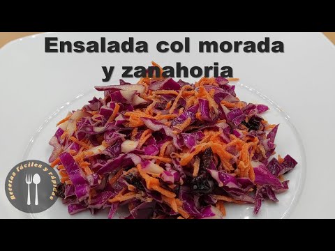 Ensalada de col morada y zanahoria - YouTube
