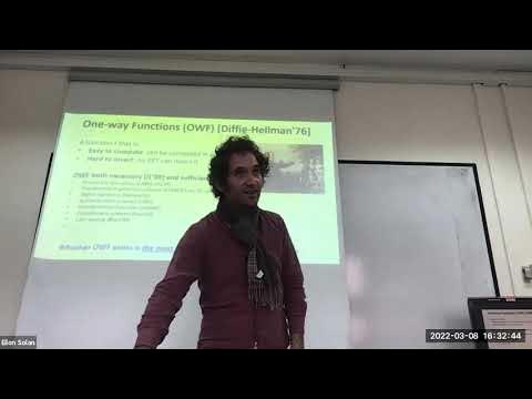 Rafael Pass talks on "On Cryptography from the Hardness of Kolmogorov Complexity" - YouTube