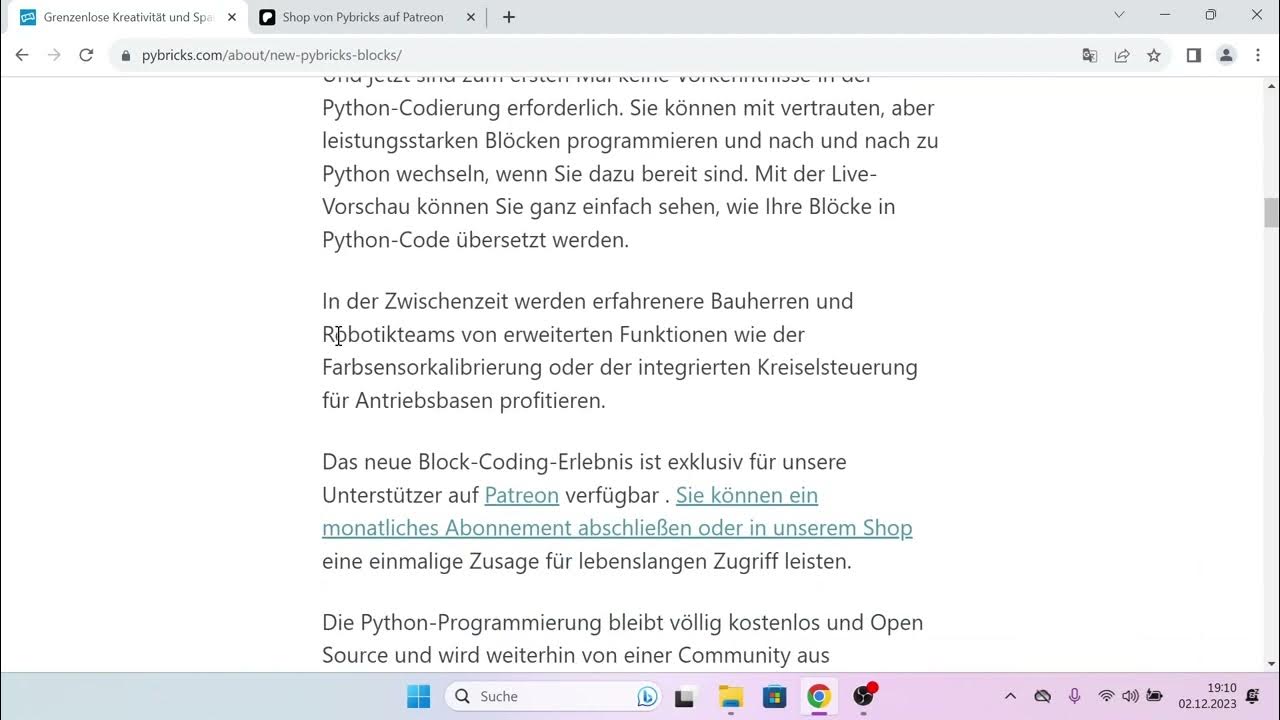 #Pybricks Neuheiten: Block-Coding & Python leicht gemacht | Deutsch ...