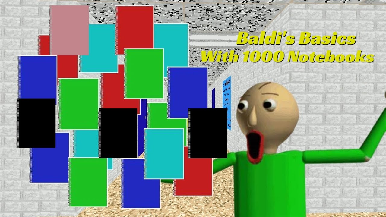 Baldi made 1000 Notebooks to Collect - YouTube