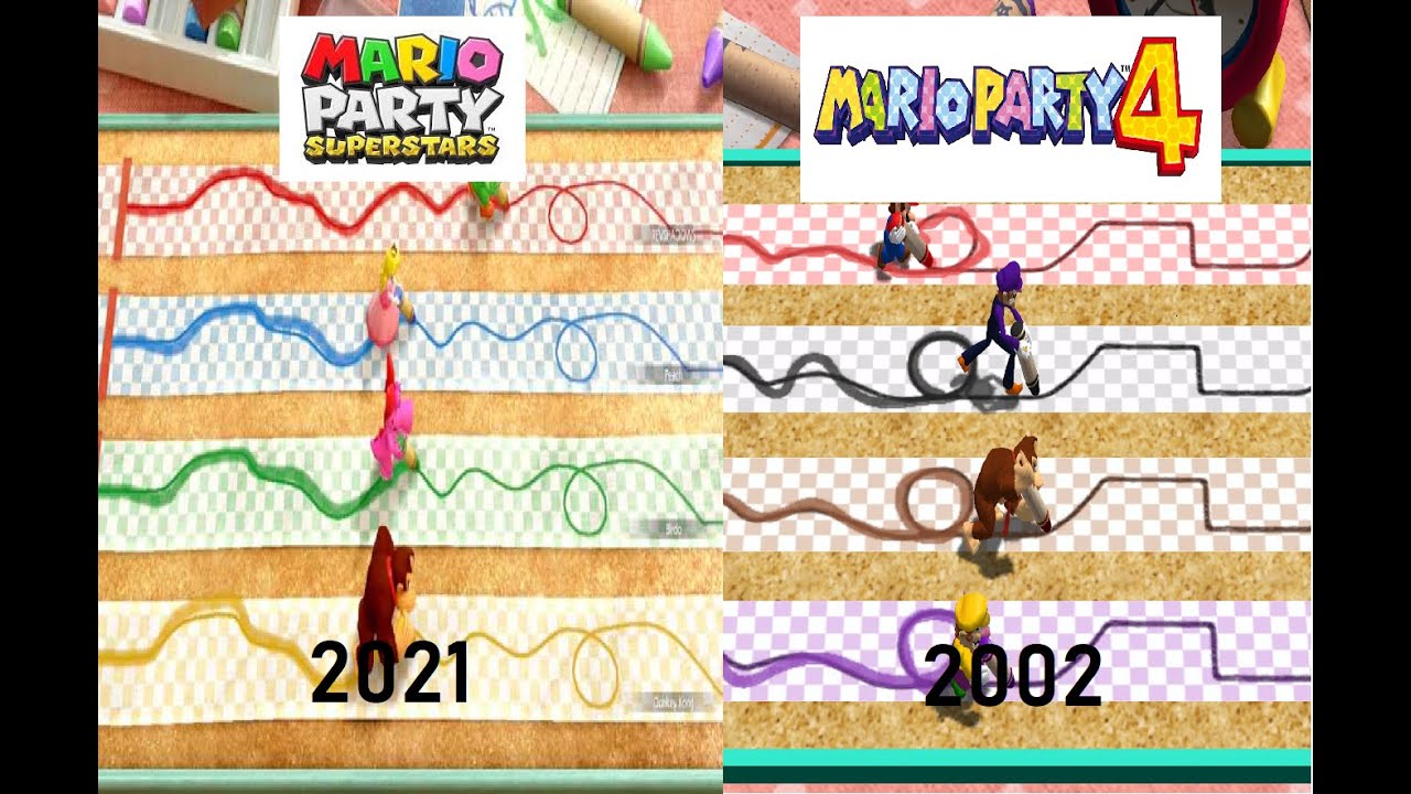 Mario Party Superstars: All Mario Party 4 Minigames (2021 Vs. 2002 ...