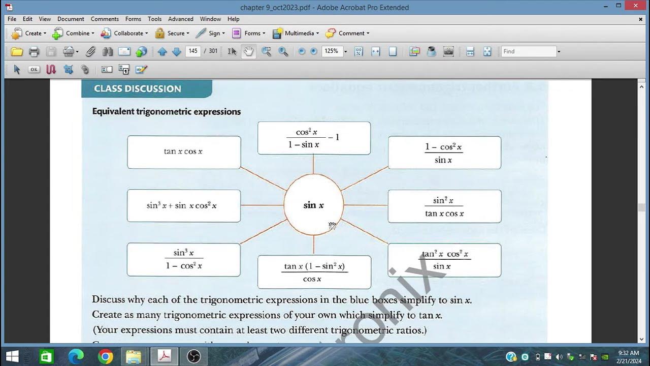 Ex 9.7, prove that LHS = RHS Trigonometric expressions, Additional Mathematics 4037, IGCSE & O ...
