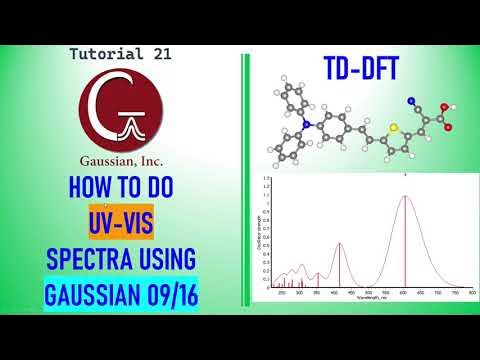 How to calculate UV-VIS TD-DFT spectra using Gaussian 09W | TD-DFT | Absorbance Spectrum - YouTube
