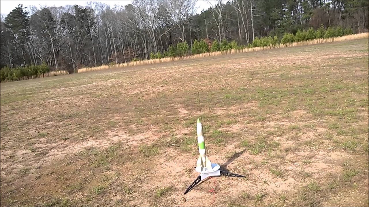 Estes V2 Model Rocket Maiden Flight C11-3 - YouTube