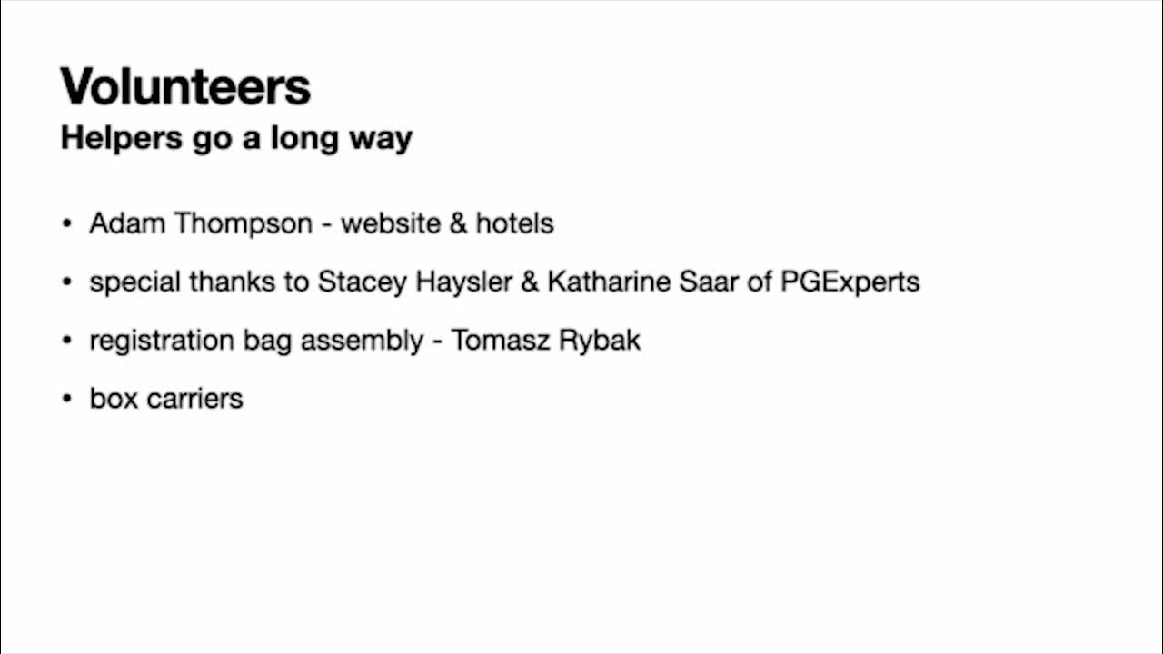 PGCon 2023 Opening: Dan Langille - PGCon 2023 - YouTube