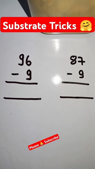 Substrate Tricks #ytshorts #maths #viralvideo #uniqueknowledge #shorts #mathstricks #mathematics ...
