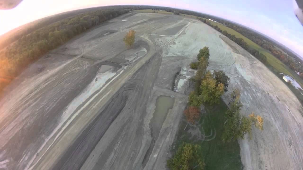 Aerial View of Dragway 42 Construction Progress (9/28/2014) - YouTube