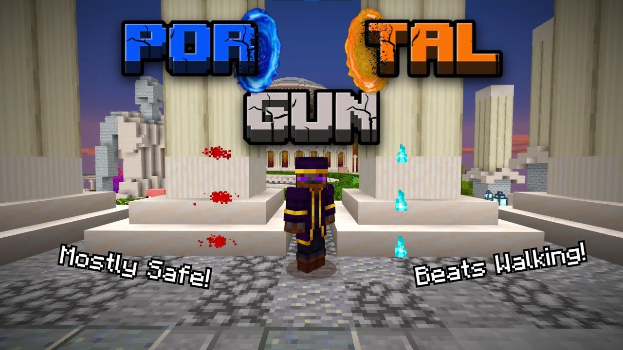 Minecraft Portal Gun Bedrock Command Block Tutorial Youtube