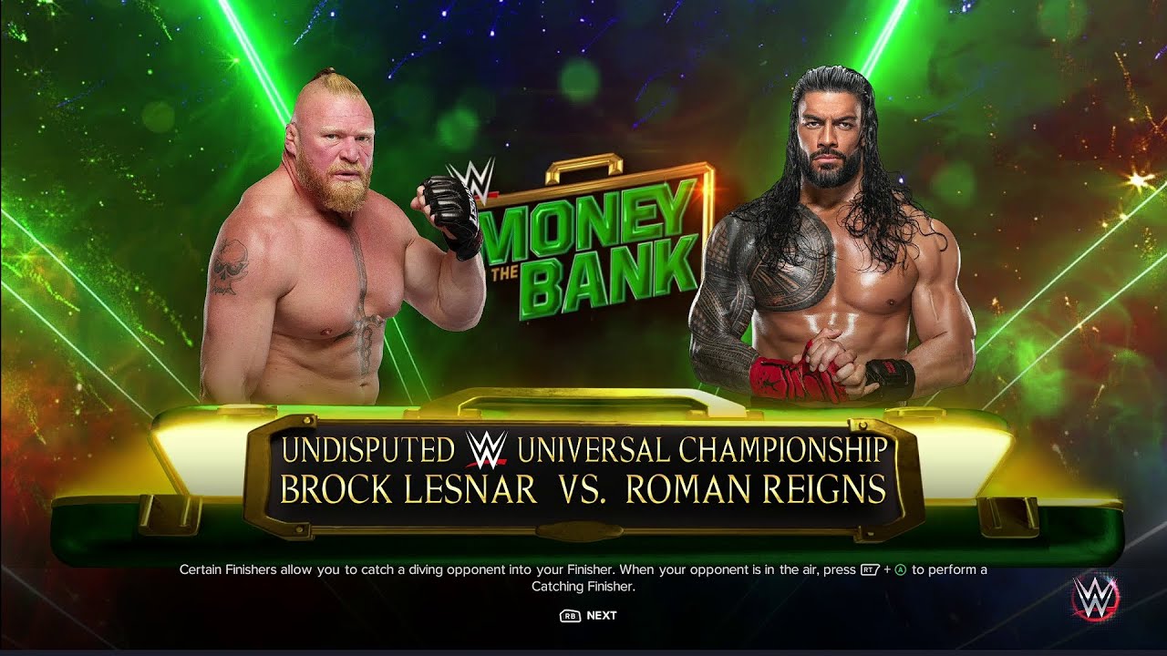 Wwe 2k23 Brock Lesnar Vs Roman Reigns Youtube