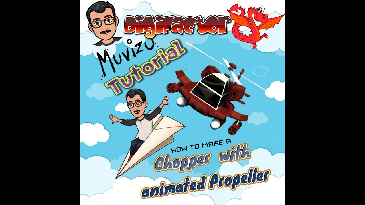 How to make a Chopper with Animated propeller - YouTube