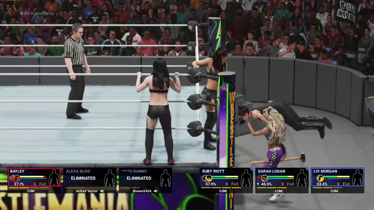 WWE 2K19 3 on 1 testing ep 12 BAYLEY PLEASE USE RESILIENCY!!!!!!!!😓😓😓😓 ...