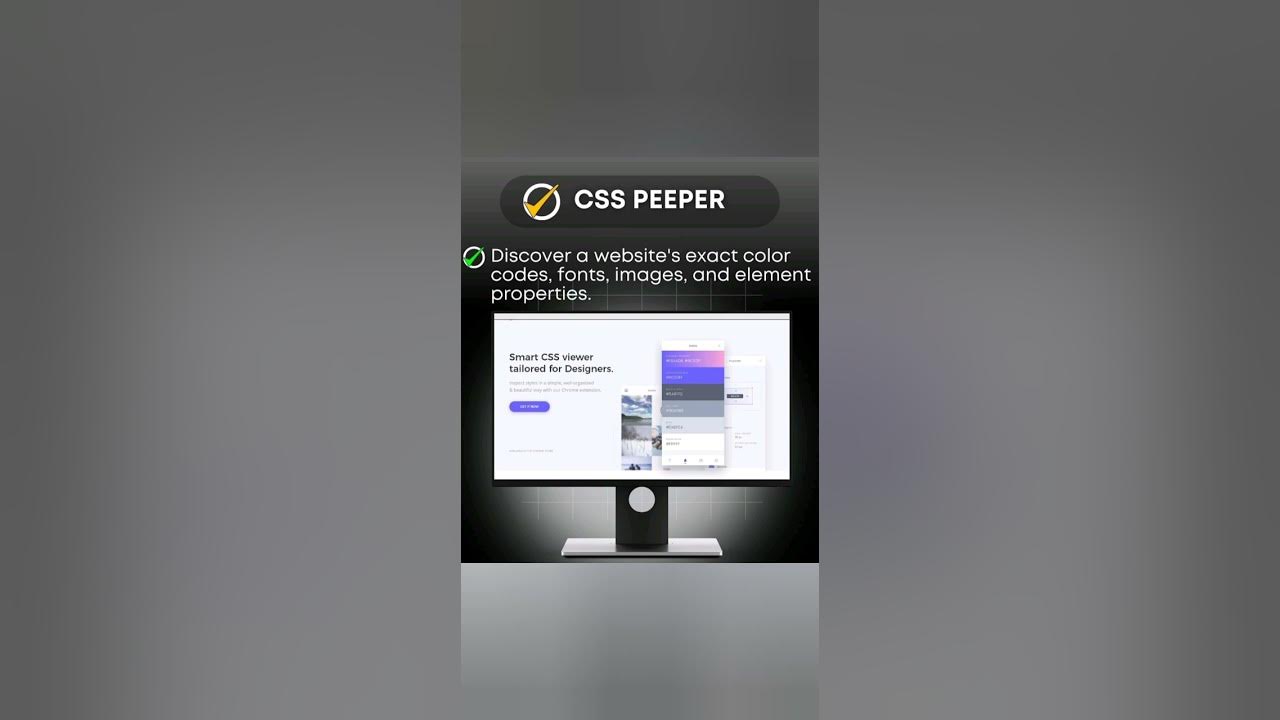 CSS Peeper | Secret Chrome Extension (Part-2) #shorts | Smart Things - YouTube