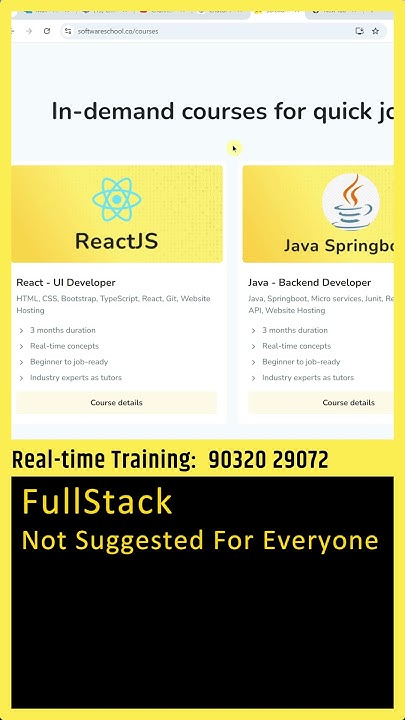Why Full Stack Development Isn T For Everyone Reactjs Java Springboot Web Development Shorts