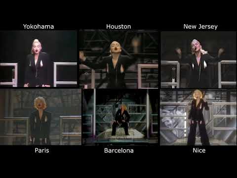 Madonna "Express Yourself" Live 1990 Blond Ambition Tour Show Comparison Video - YouTube