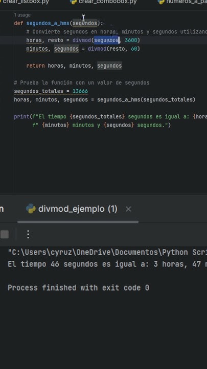 🕐 Python Divmod Explicado: Convirtiendo Segundos en Horas, Minutos y Segundos Rápidamente - YouTube