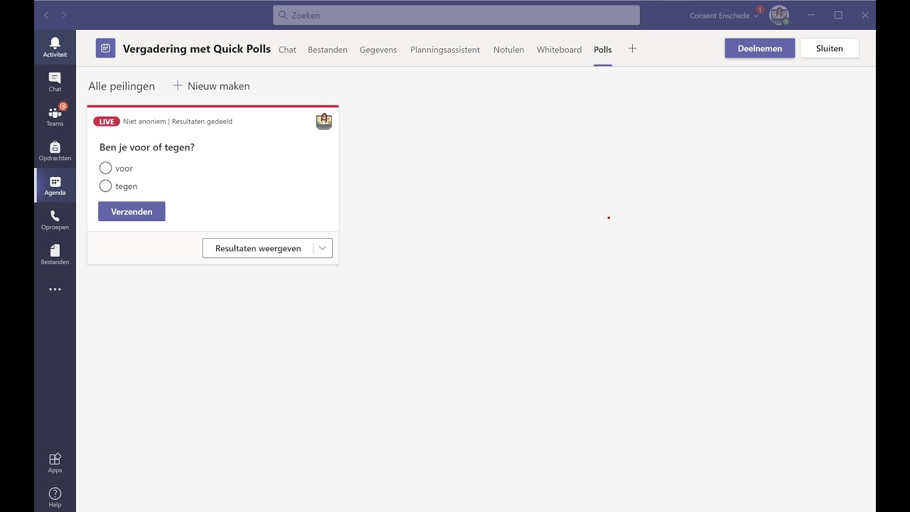 Quick Polls (snelle poll) van MS Forms inzetten tijdens een MS Teams ...