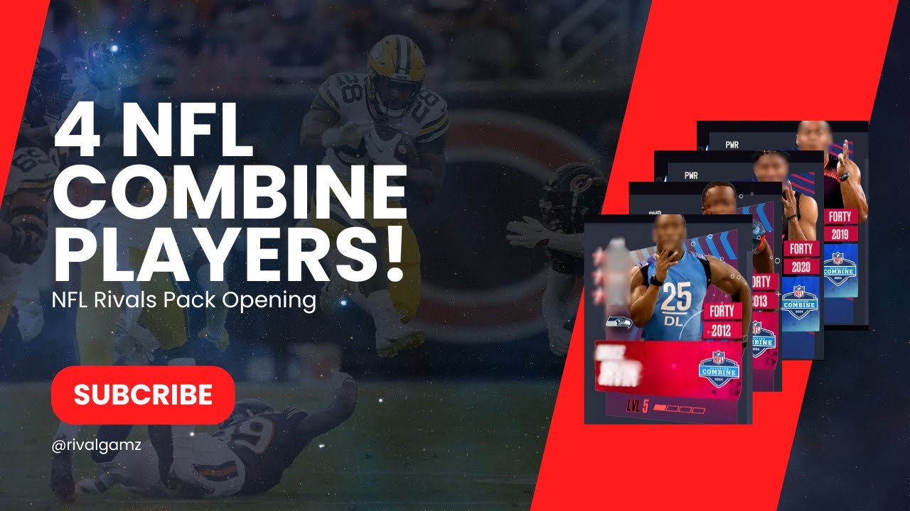 Pulling 4 NFL Rivals Combine players!!! (My BEST pack opening EVER ...