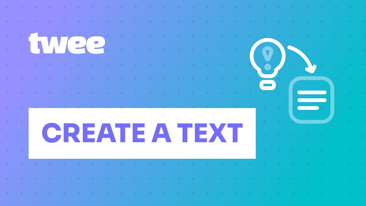 How to Create a Custom Text on Twee - YouTube