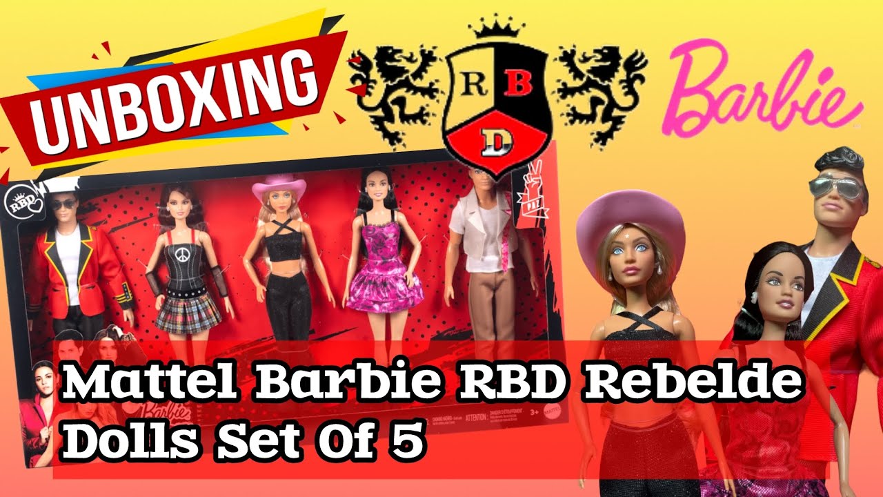 Mattel Barbie RBD Dolls Set of 5 Unboxing video - YouTube