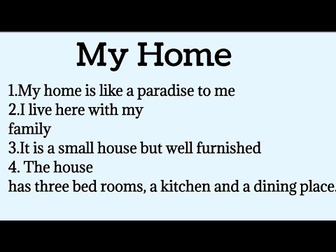 10 lines on My Home, # Paragraph writing, a short Paragraph on Your ...