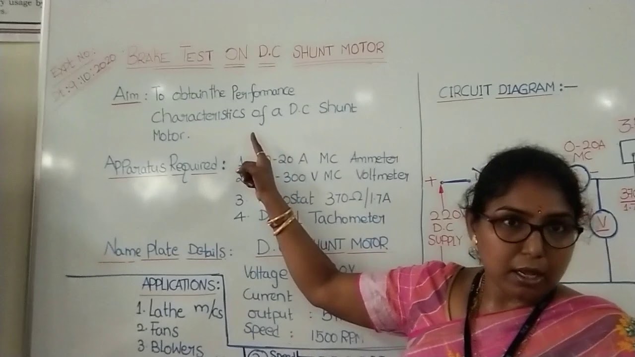 BRAKE TEST ON DC SHUNT MOTOR FULL VIDEO - YouTube