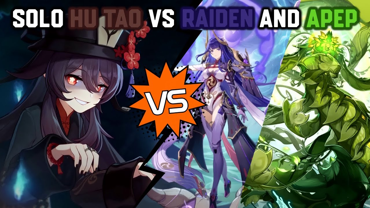 Solo C0R1 Hu Tao vs Raiden Shogun and Guardian of Apep's Oasis ...