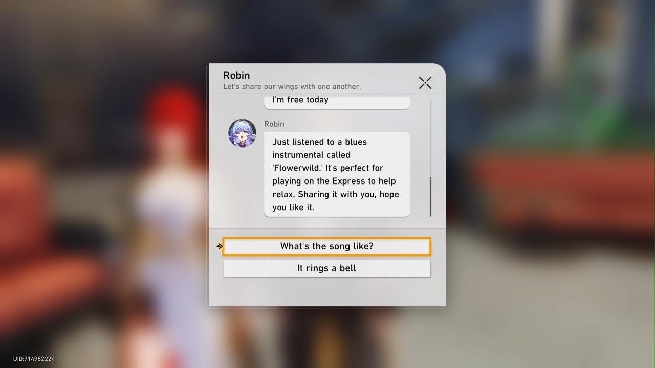 Honkai Star Rail robin text to caelus 1 she has a crush on him - YouTube