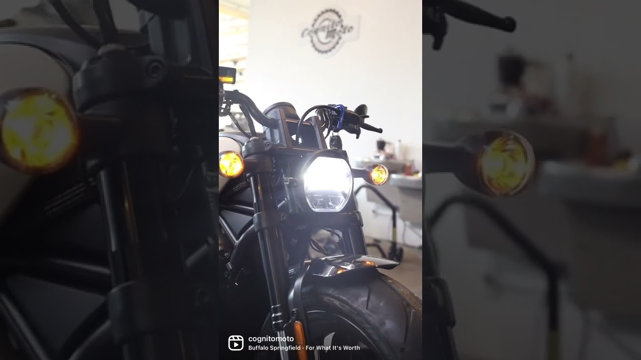 Harley Sportster S round LED headlight conversion kit. - YouTube