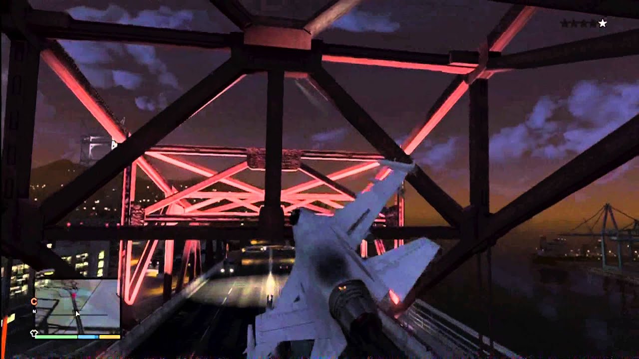 GTA V - Flying Fighter Jet At Night - YouTube