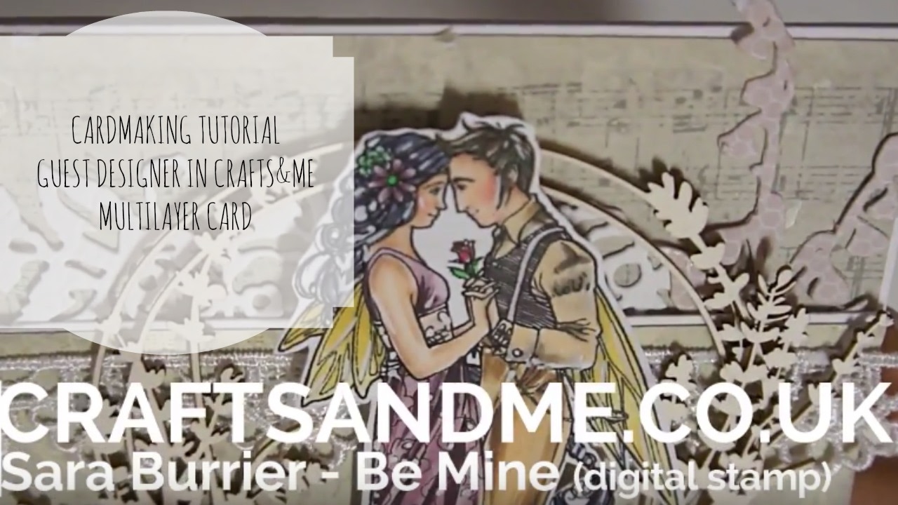 Multilayer card Tutorial. Stamp: Be Mine, Sara Burrier - YouTube