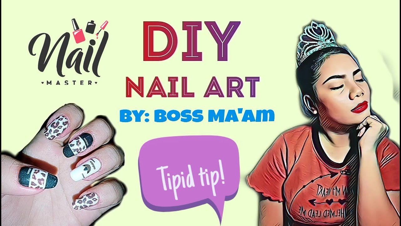 DIY: NAIL ART 💅| Adidas Design 💕| Nail Stickers🌸 - YouTube