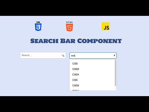 Responsive JavaScript Search Component with Clear & Filterable List ...