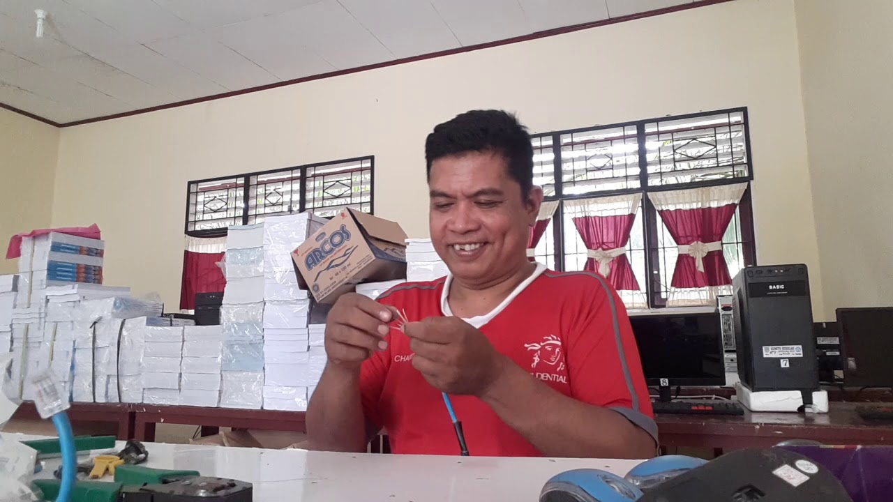 #tutorial #kabelUTP #rj45 # kabelInternet cara mudah merakit kabel utp ...