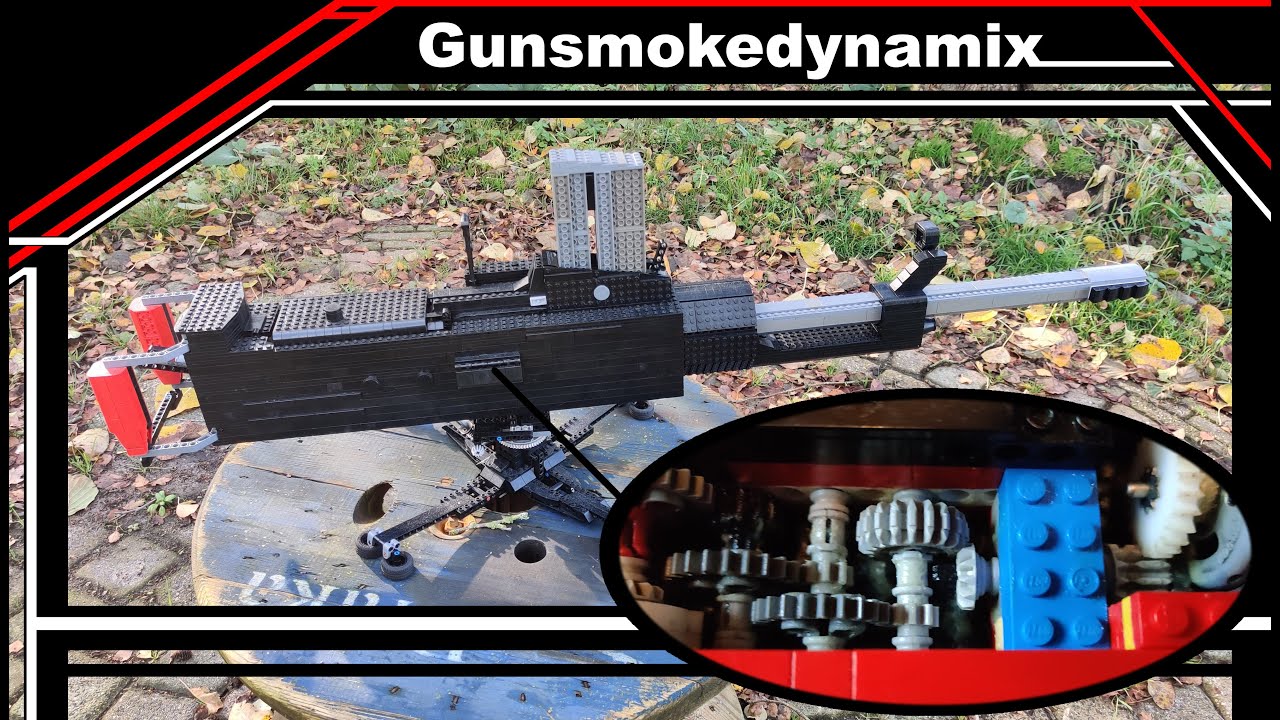Fully automatic lego machine gun mechanism in detail - YouTube