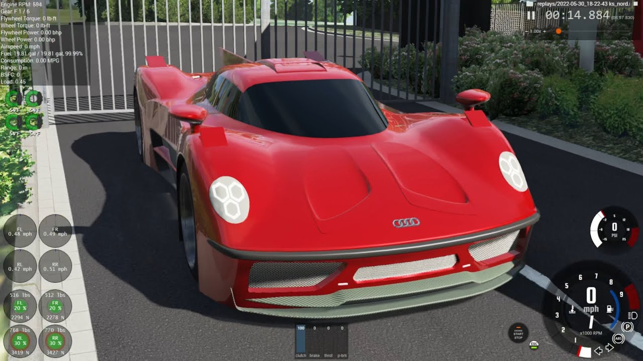 Testing A Prototype - Audi LMP8 (AutomationGame + BeamNG) - YouTube