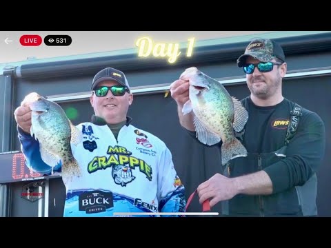 Crappie Masters Elite series on the Red River (Day 1) Livescope footage ...