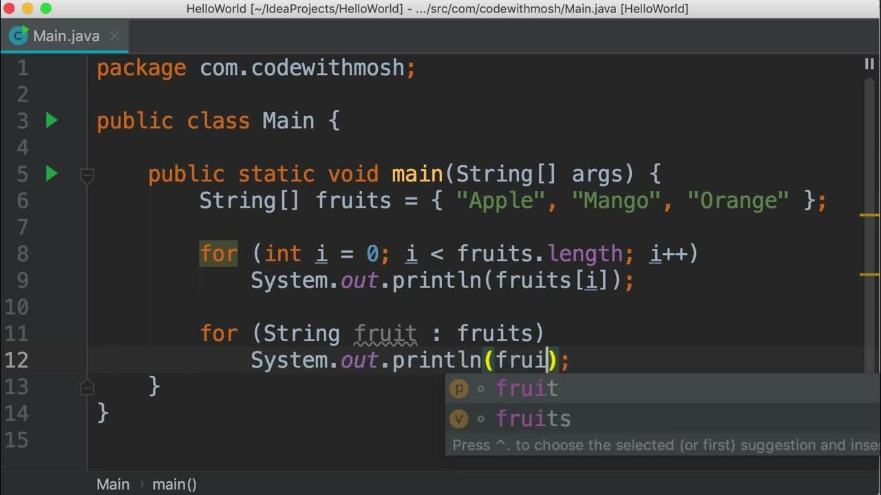 Java #38 - For Each Loop [By Mosh Hamedani] - YouTube