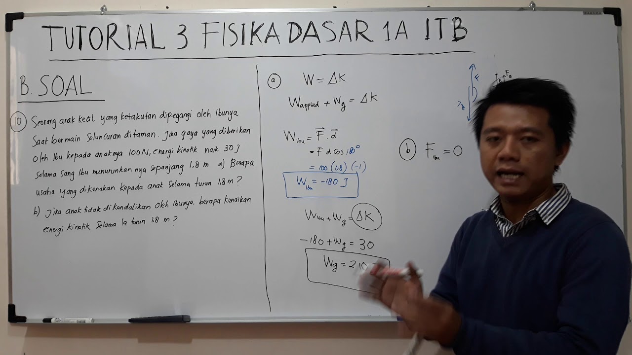Tutorial 3 FISIKA DASAR 1A ITB (Bagian Soal) part 11 - YouTube