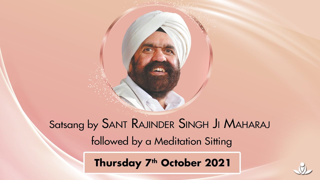 Satsang By Sant Rajinder Singh Ji Maharaj - Oct 7, 2021 - YouTube