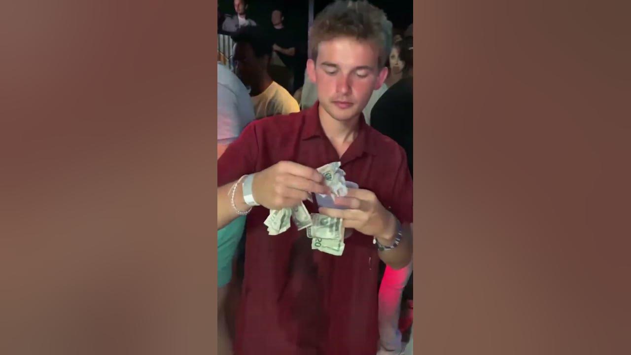 Drunk Guy Swallowing Dollar Bills Youtube